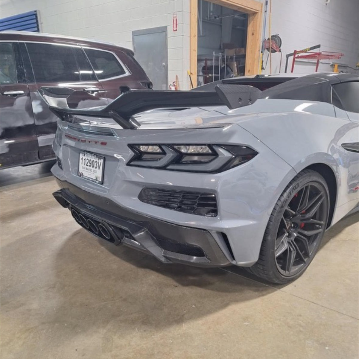 AGM C8 Corvette Z06 / ERay / ZR1 Z07 High Wing / Spoiler (Visible Carb ...