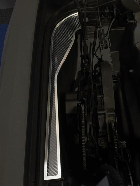 HTC C8 Corvette Hinge Dress-up Plates Carbon Fiber with Brushed Trim ...